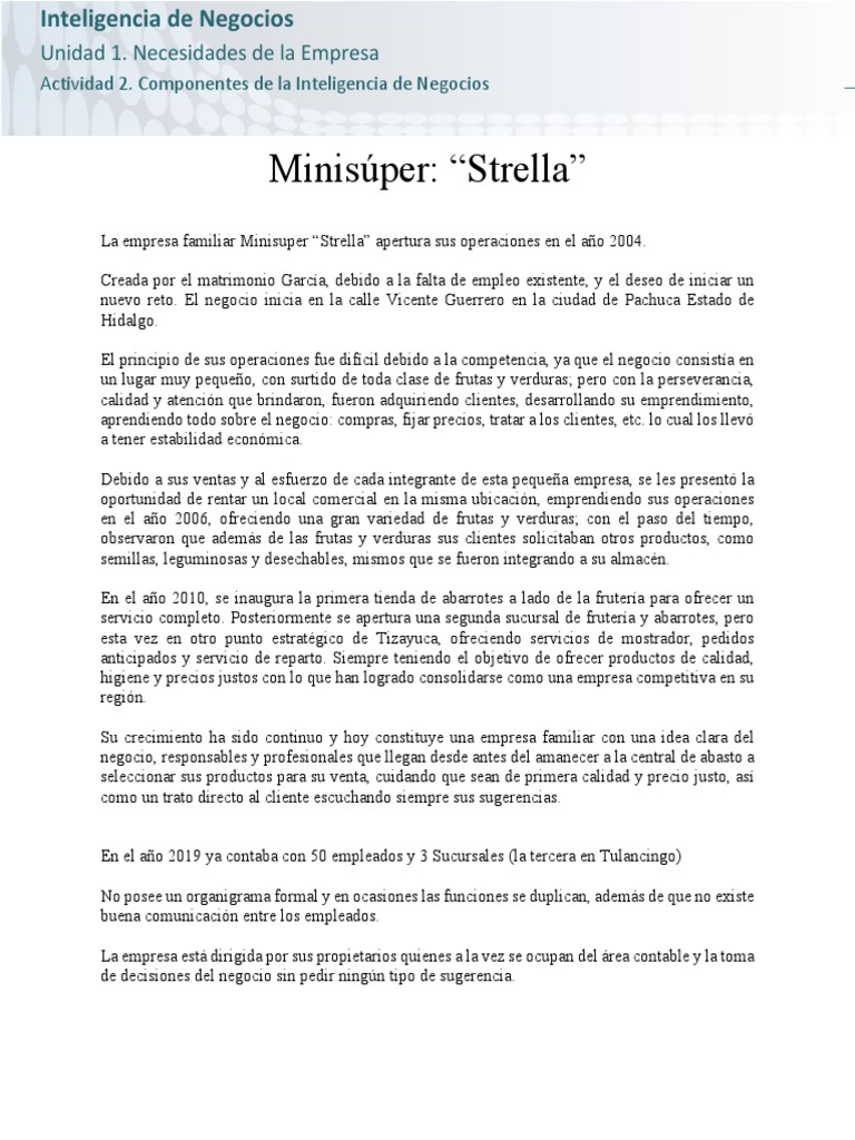Crecimiento y Desafíos de Minisuper Strella | PDF | Business | Análisis ...