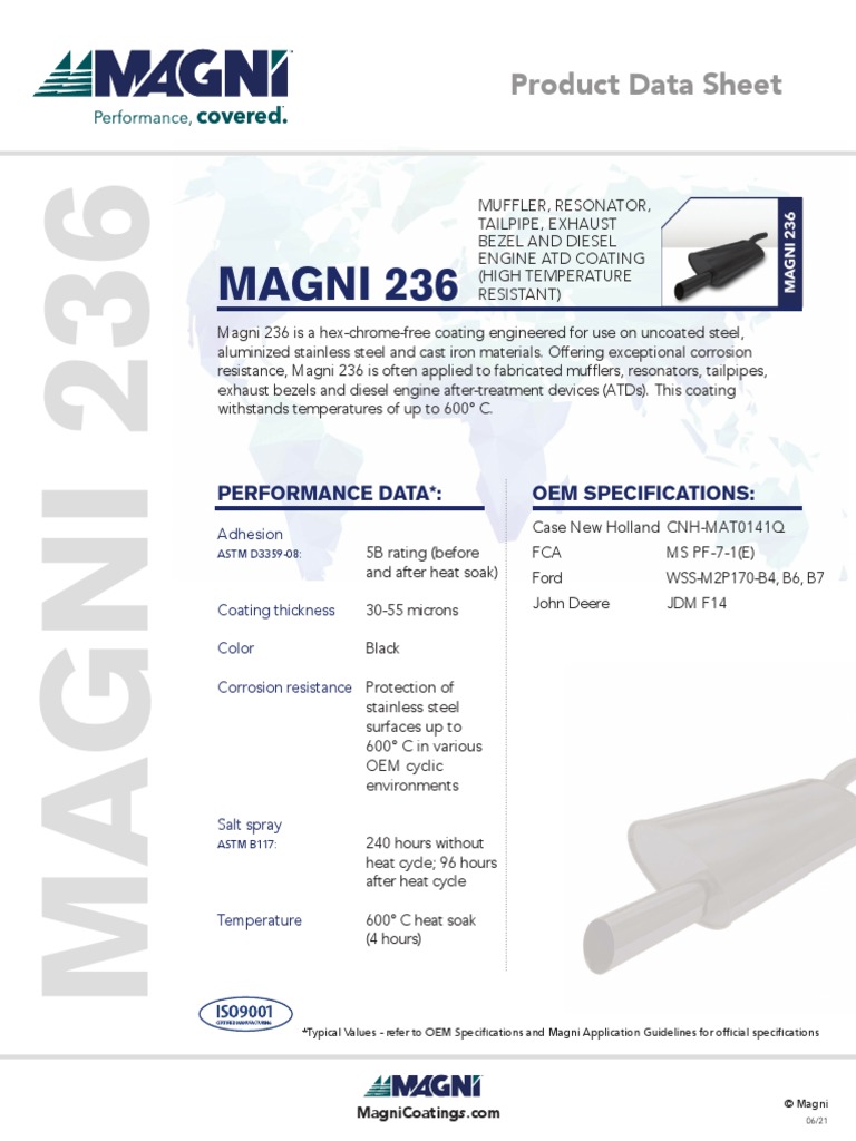 Magni 236 Product Data Sheet | PDF | Materials | Building Engineering