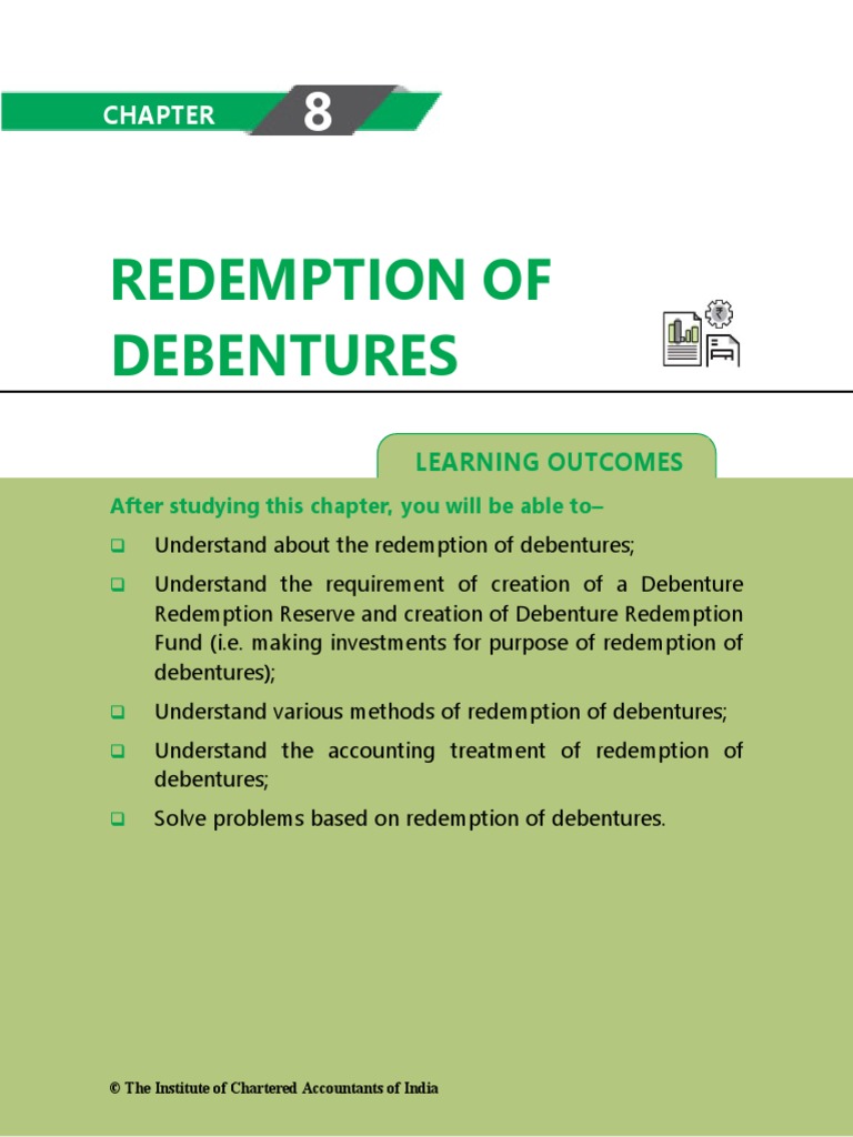 Redemption of Debentures | PDF | Balance Sheet | Debits And Credits