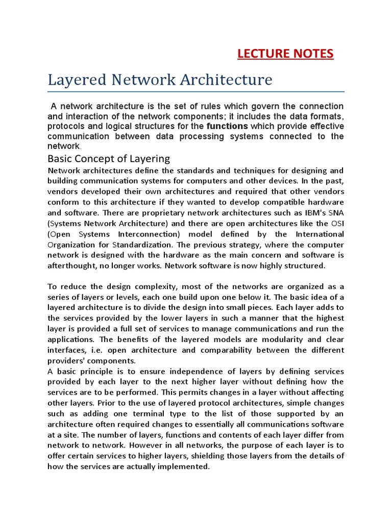 Network Layer Architecture and Types of Protocol | PDF | Internet ...