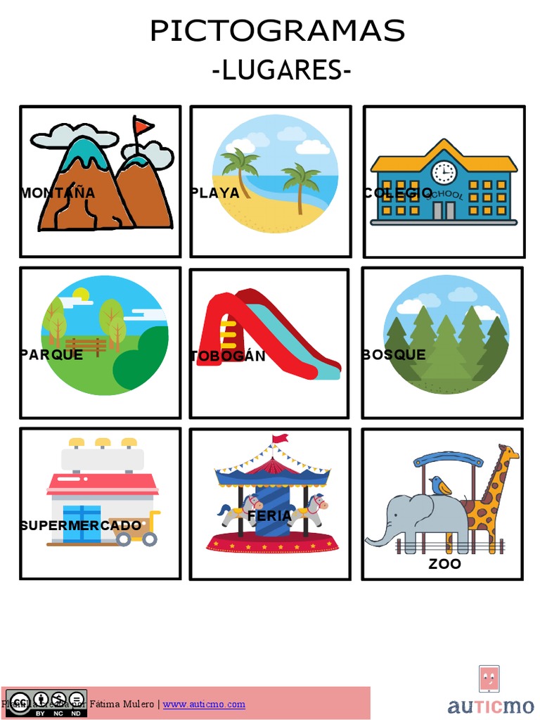Pictogramas Lugares | PDF