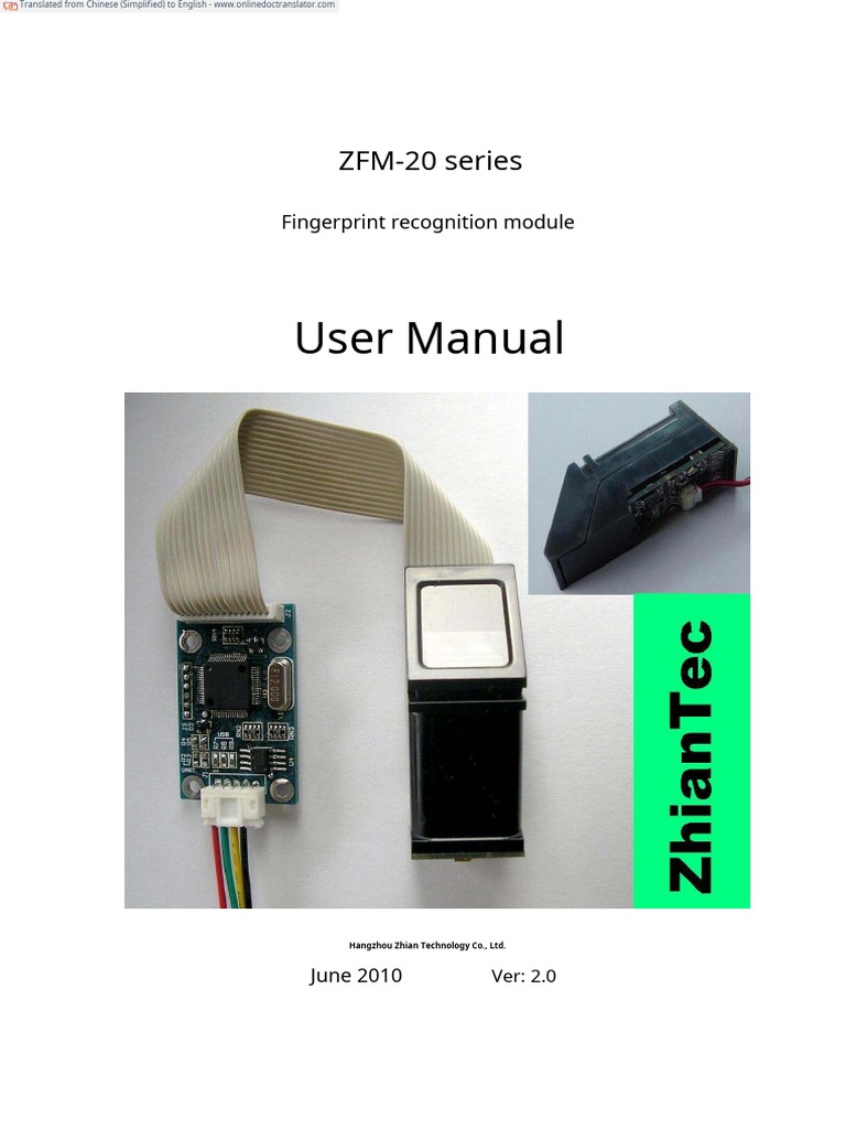 User Manual: ZFM-20 Series | PDF | Usb | Network Packet