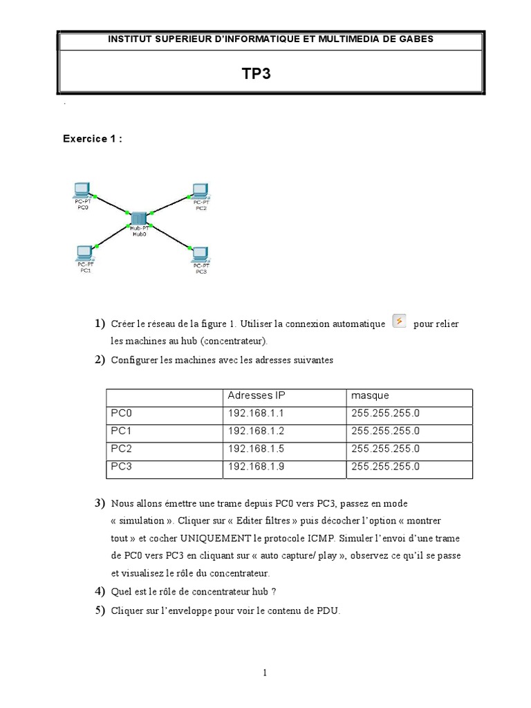Configuration et simulation de réseaux IP | PDF | Standards de réseaux ...