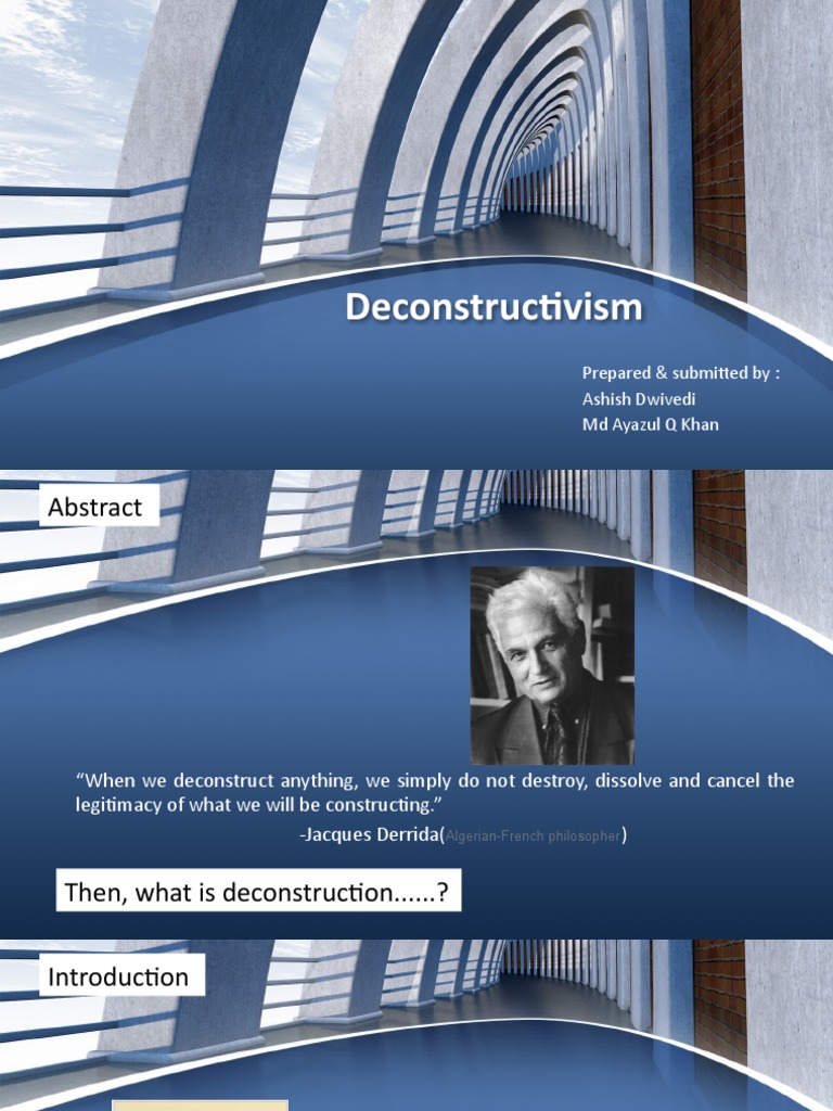 Deconstructivism & Contemporary PPT Ashish D & MD Ayazul - 1 | Download ...