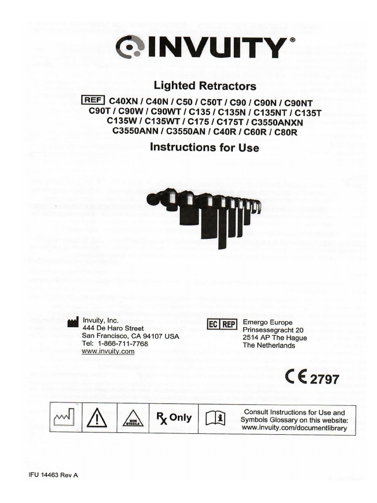 Invuity Lighted Retractors (Separadores) | PDF