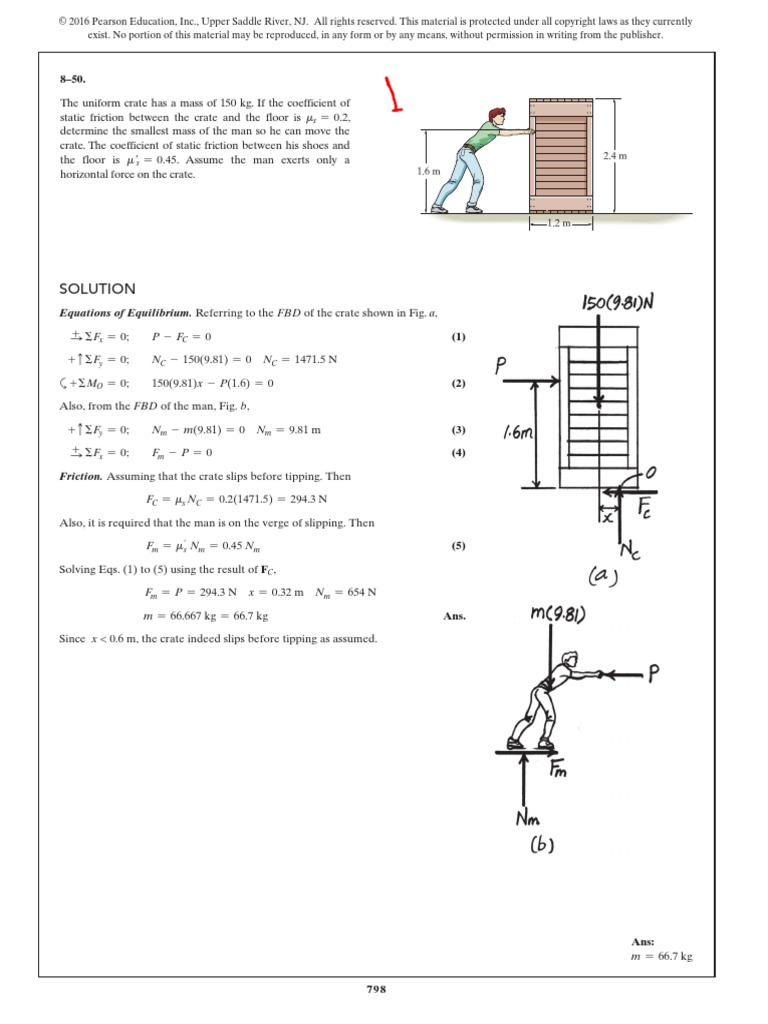 Solution Of Statics Assignment 8 Pdf Friction Trigonometric