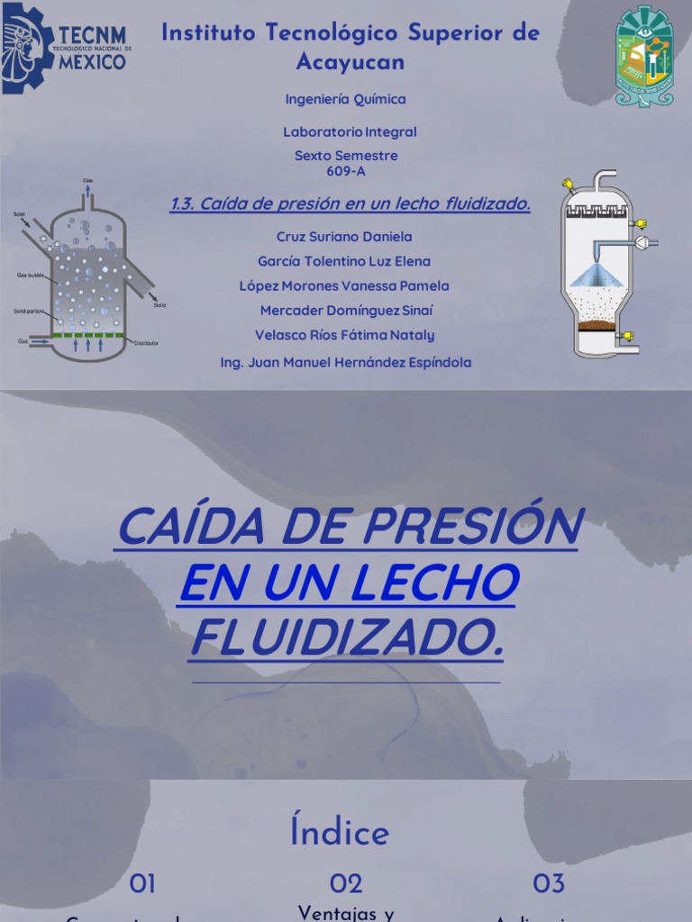 P - Lecho Fluidizado - Equipo 3 - Iq - 609-A - U1 - Lab. Int. 1 | PDF | Química Física | Química