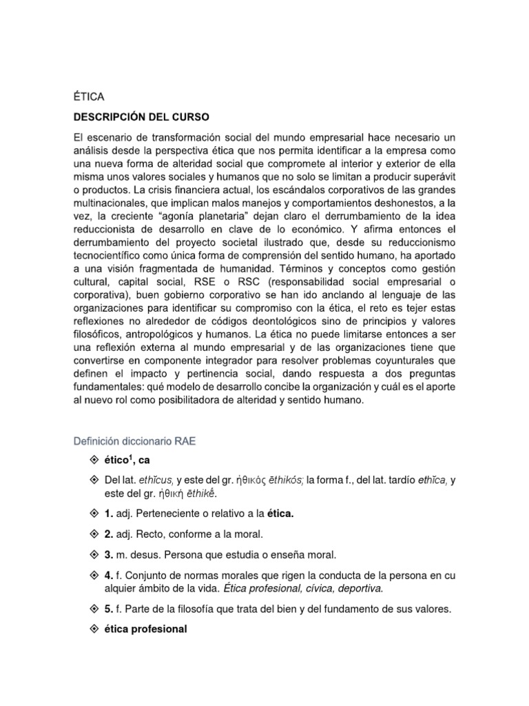 ÉTICA | PDF | Etica Aplicada | Instituciones sociales