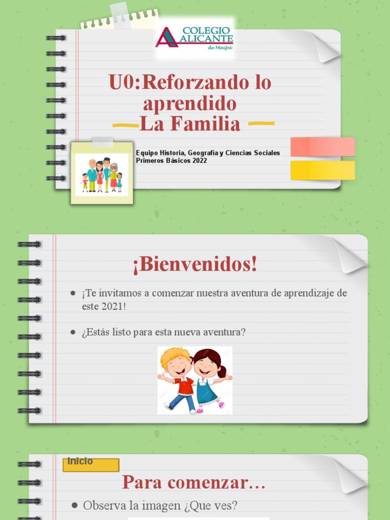 Clase 1 Unidad 0 Mi Familia | PDF