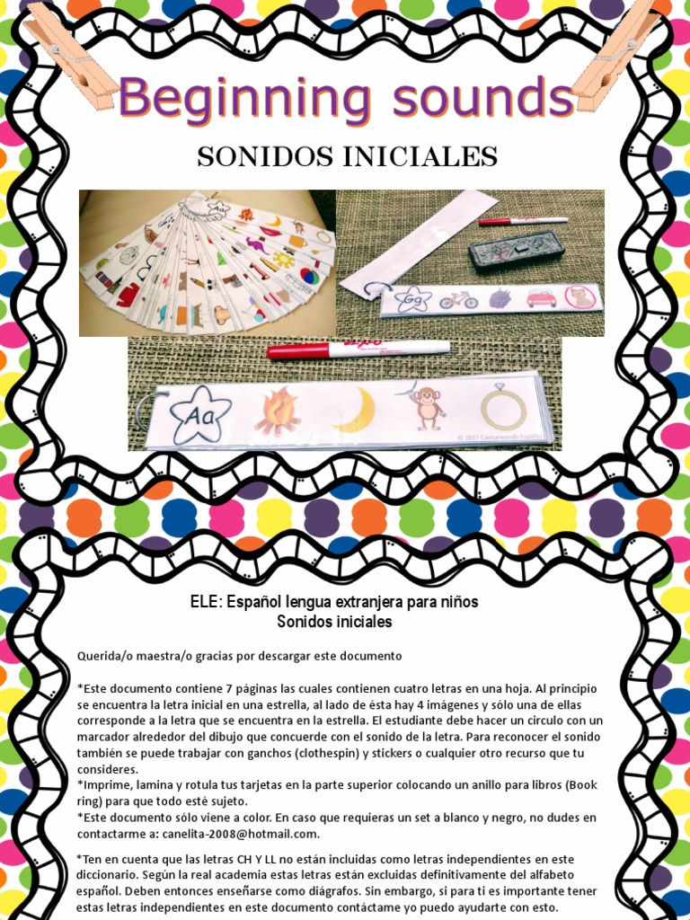 Sonidos Iniciales: © 2017 Canturreando Español | PDF | Lingüística