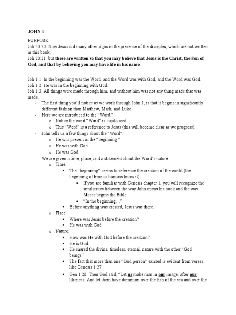 John 1 | PDF | John The Baptist | Jesus
