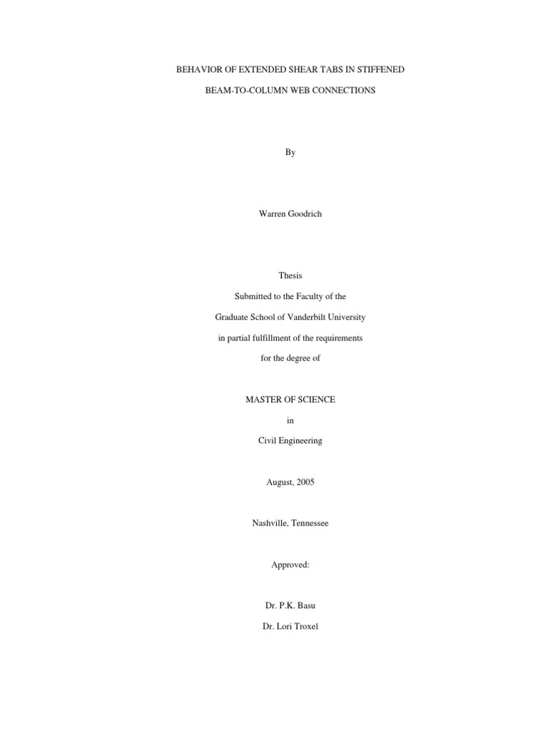 Beam To Column Web Connections | PDF | Beam (Structure) | Deformation ...