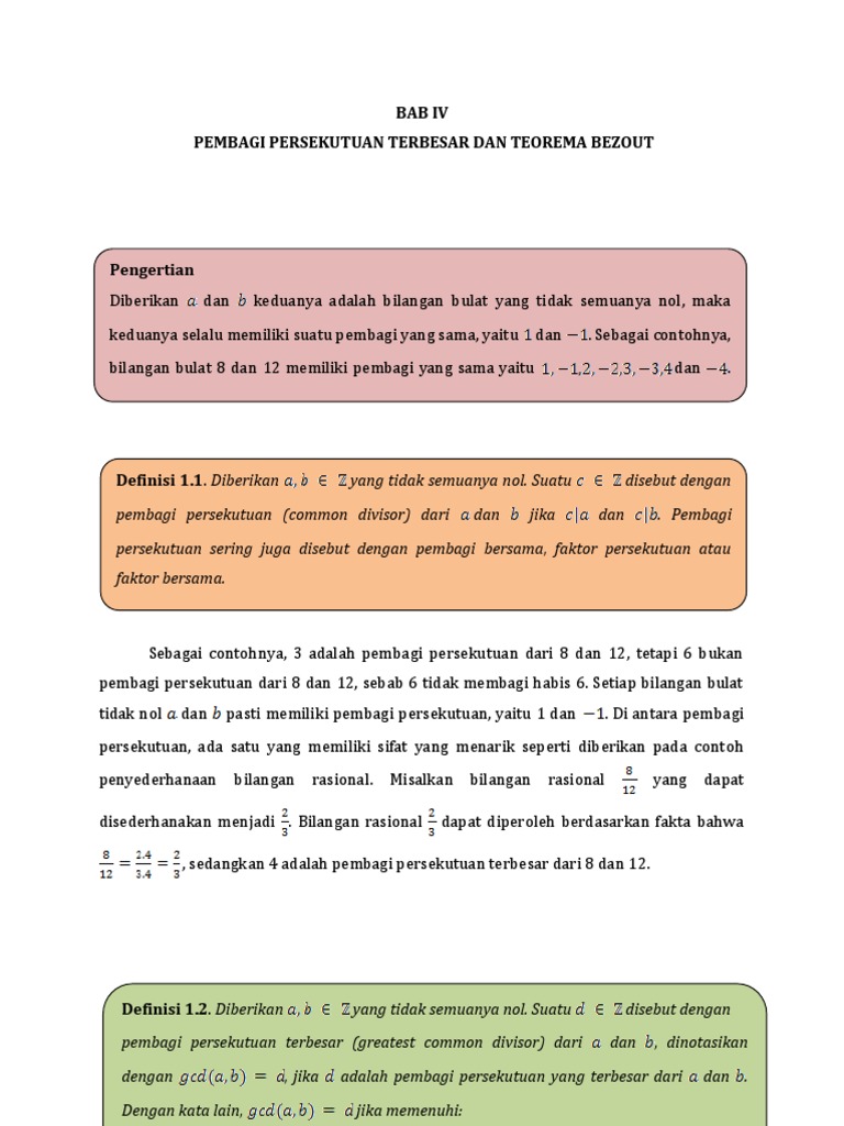 FPB Dan Teorema Bezout | PDF