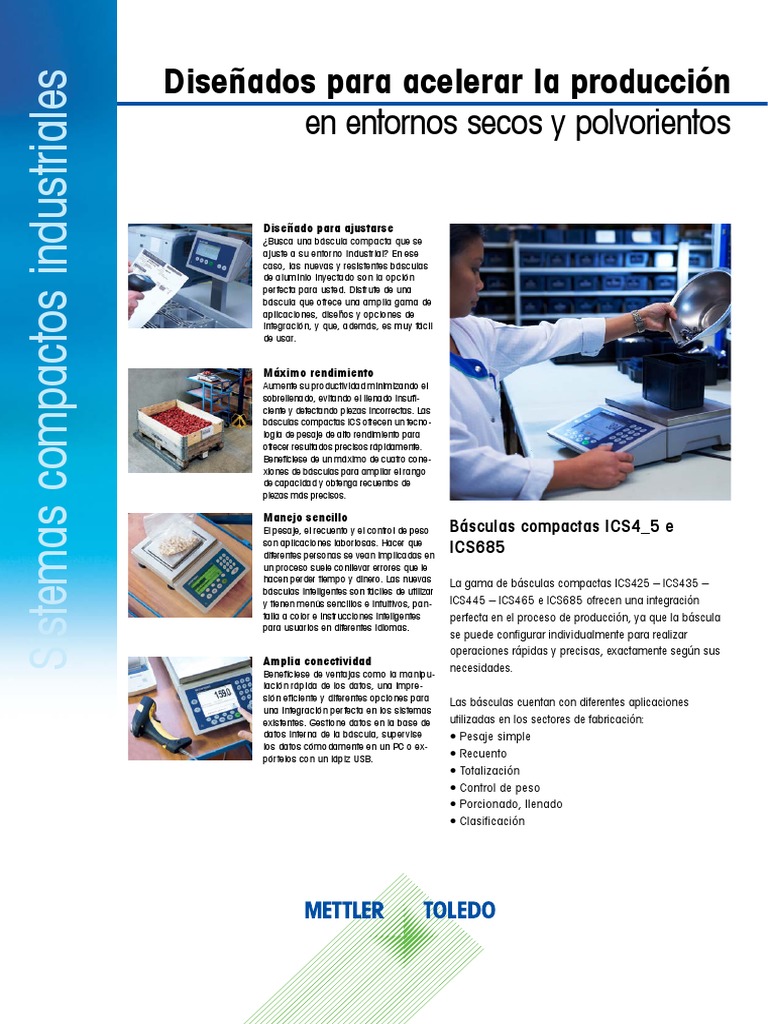 Data Sheet ICS4!5!685 Compact Scale ES | PDF | Pantalla de cristal ...