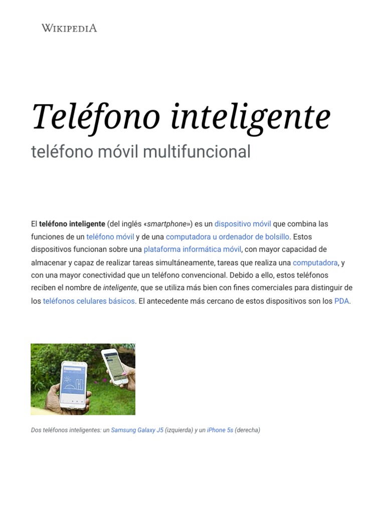 Definición y características del smartphone | PDF | Smartphone ...
