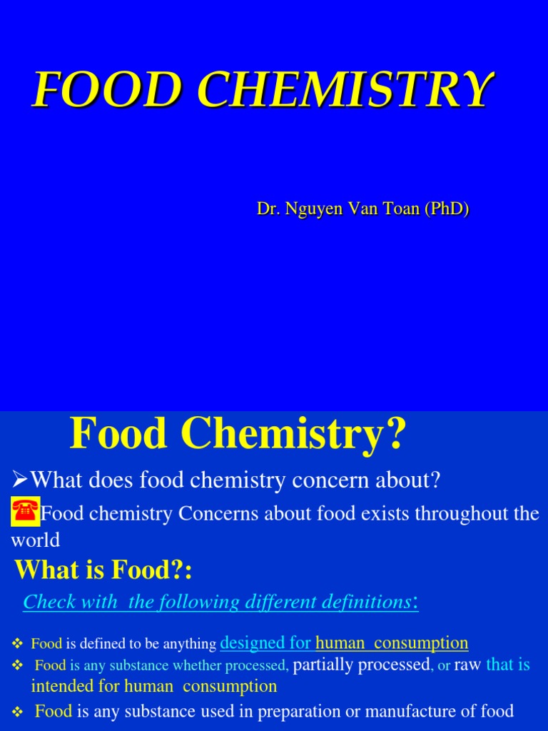 Overview of Food Chemistry Principles | PDF | Food Science | Chemistry