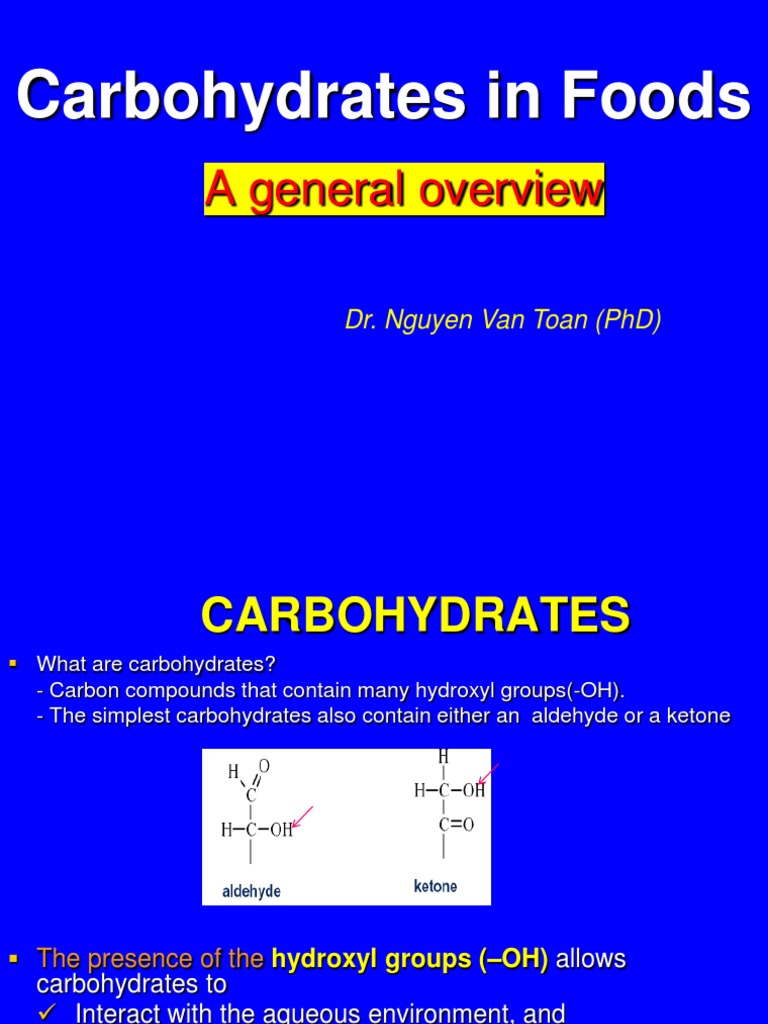 Carbohydrates in Foods - A General View - Detailed Notes | PDF | Starch ...