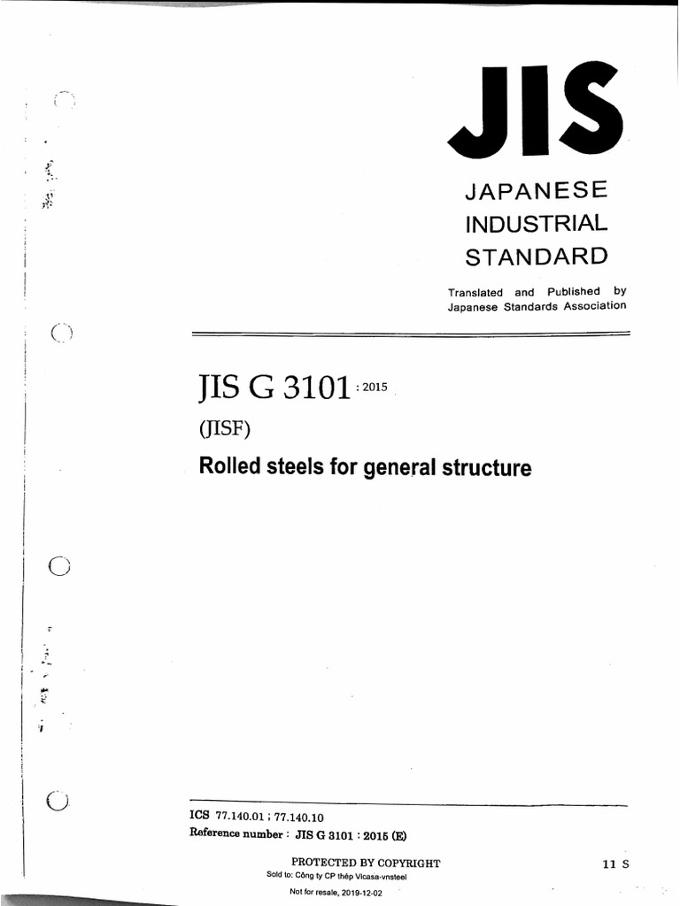 Jis - G 3101 2015 | PDF
