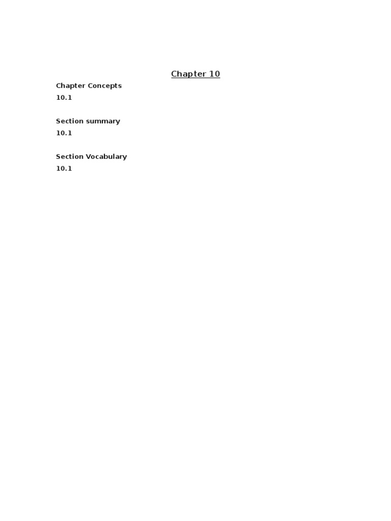 Chapter 10 Summary and Vocabulary | PDF | Home & Garden | Science ...