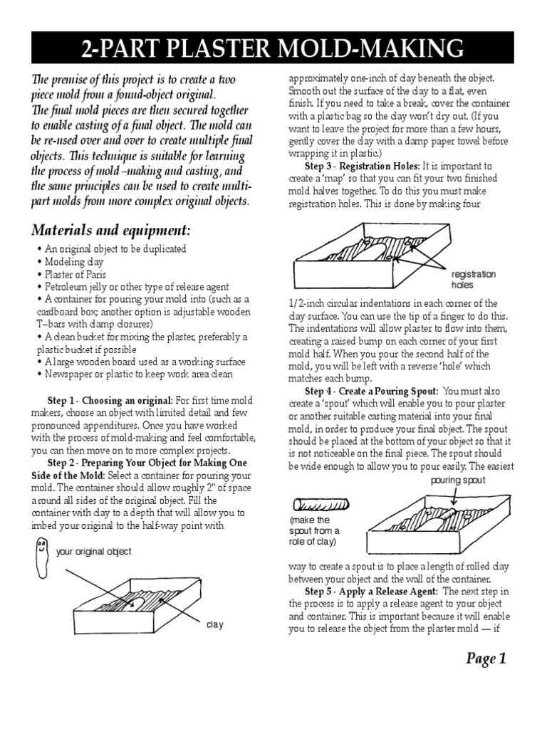 2-Part Plaster Mold-Making: Materials and Equipment | PDF | Plaster ...
