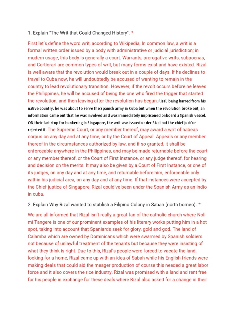 Explain "The Writ That Could Changed History" | PDF | Writ | Justice