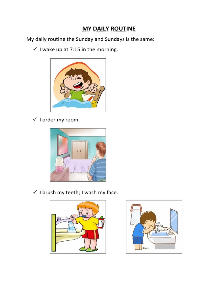 My Daily Routine | PDF | Cooking, Food & Wine | Self-Improvement