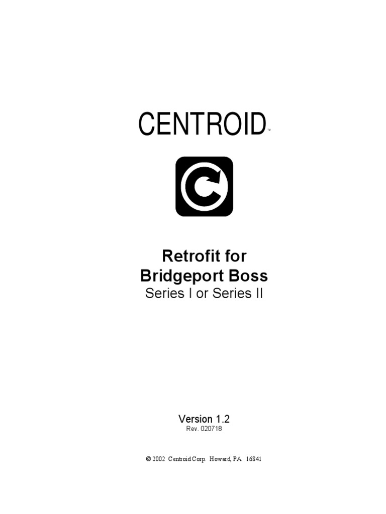 Centroid: Retrofit For Bridgeport Boss | PDF | Screw | Electrical Connector