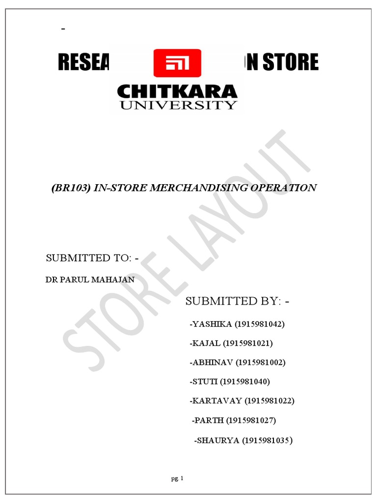 Parul Mam Assignment Word | Download Free PDF | Retail | Survey Methodology