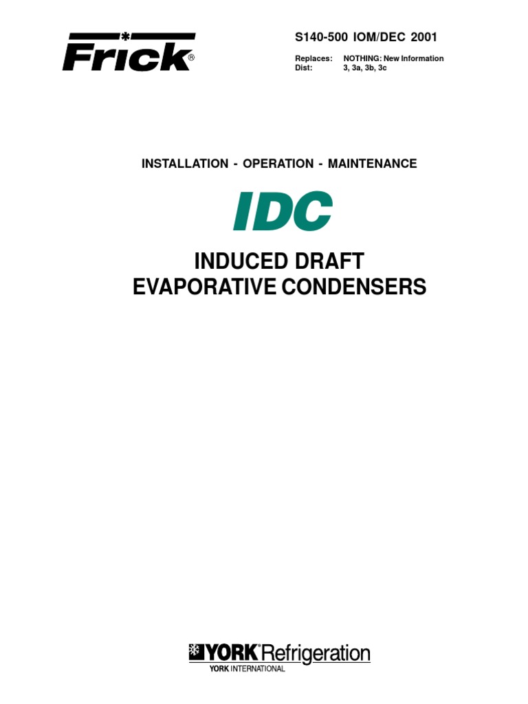 Induced Draft Evaporative Condensers: S140-500 IOM/DEC 2001 | PDF ...