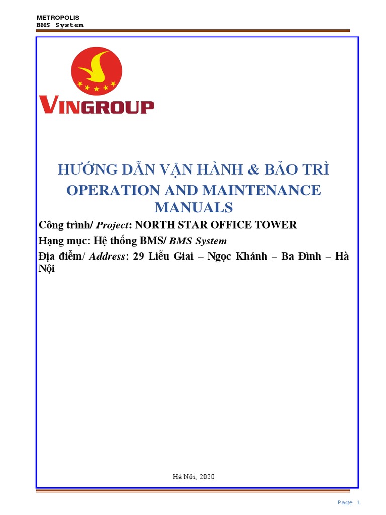 Operating and Maintenance Manual of BMS For The Metropolis Building | PDF