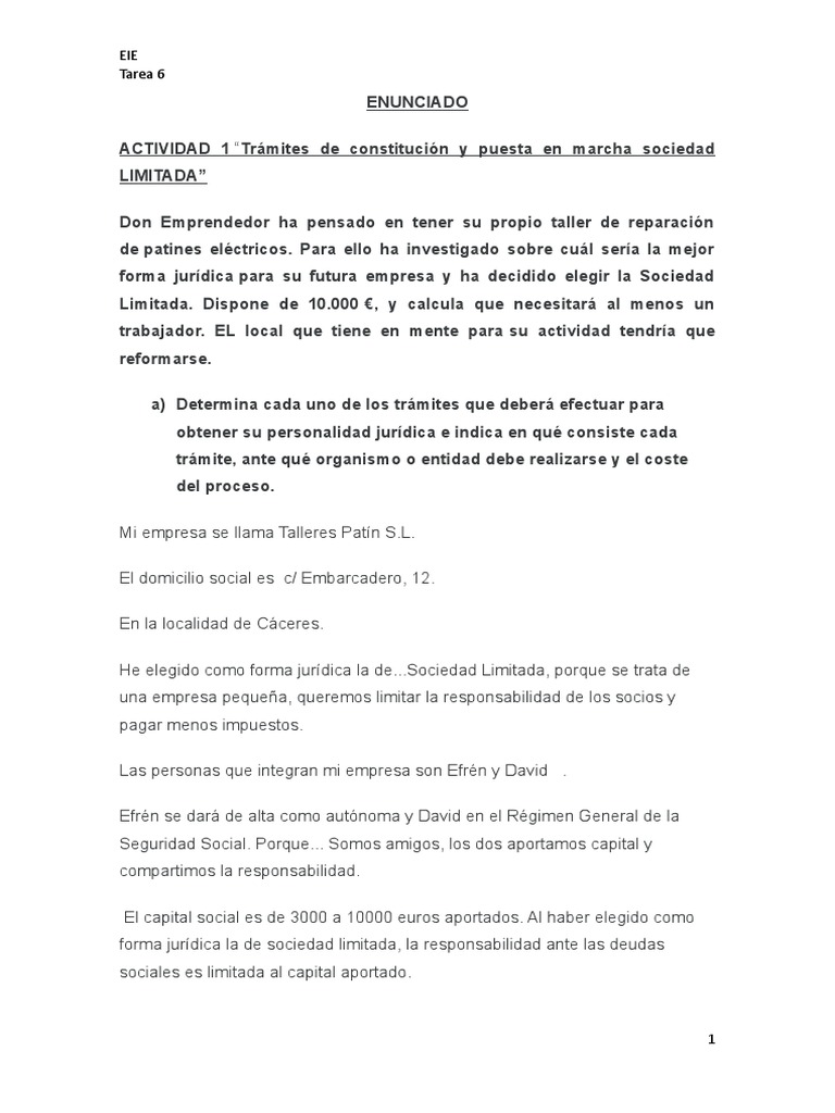 Tarea 6 Acabada Eie | PDF | Economias