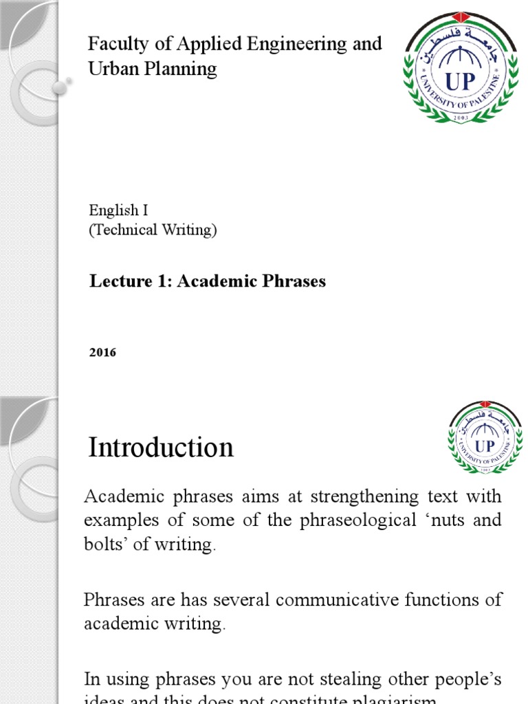 Lecture 2 - Academic Phrases | PDF