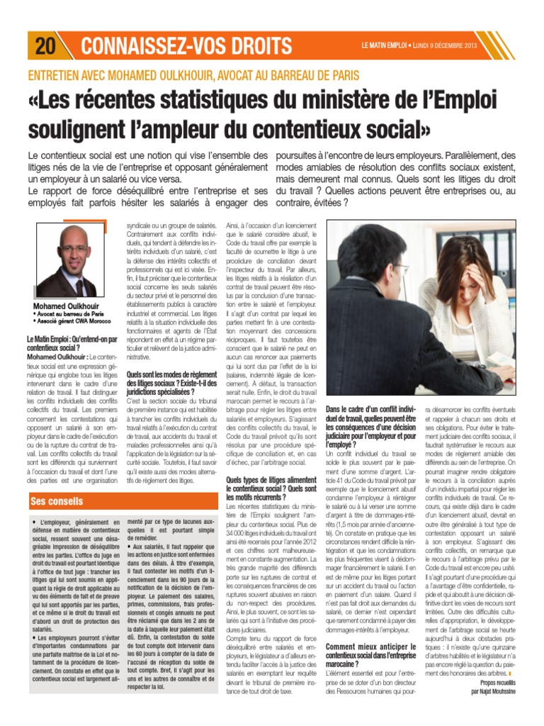 Comprendre le contentieux social | PDF | Arbitrage | Travail