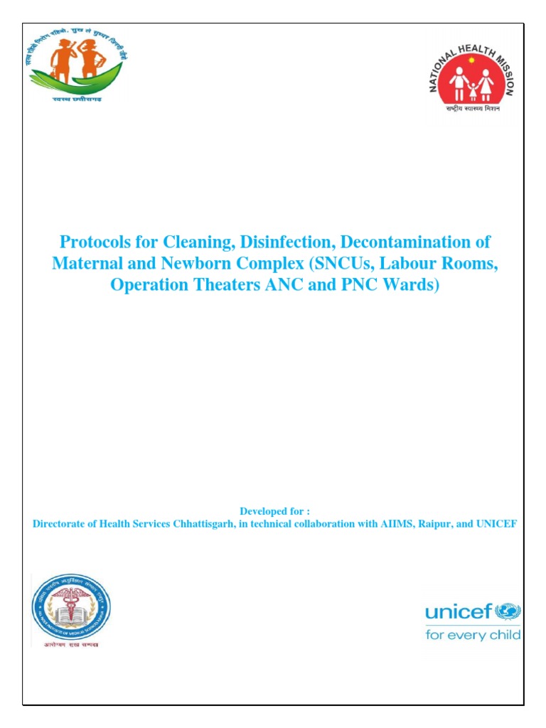 Surface Cleaning Protocols For LR OT PNC Wards | PDF | Filtration ...