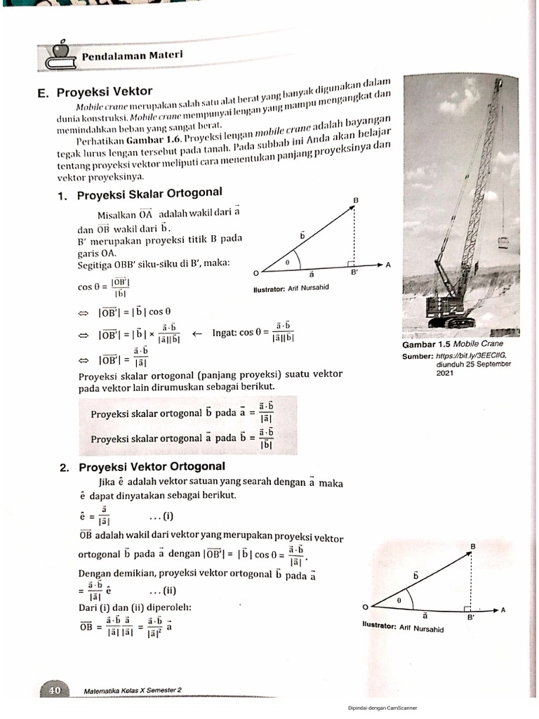 Proyeksi Vektor | PDF