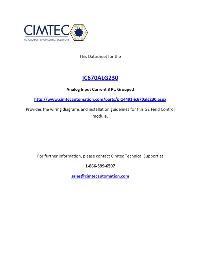 IC670ALG230 - Manualzz | PDF