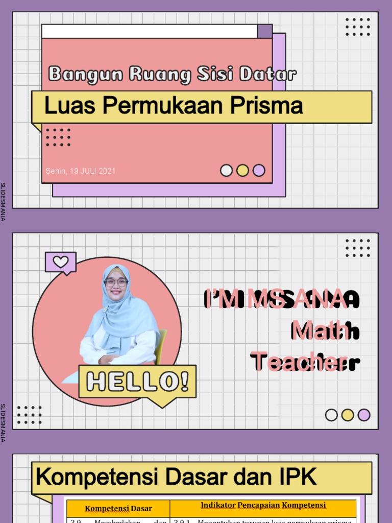 Bahan Ajar Luas Permukaan Prisma | PDF