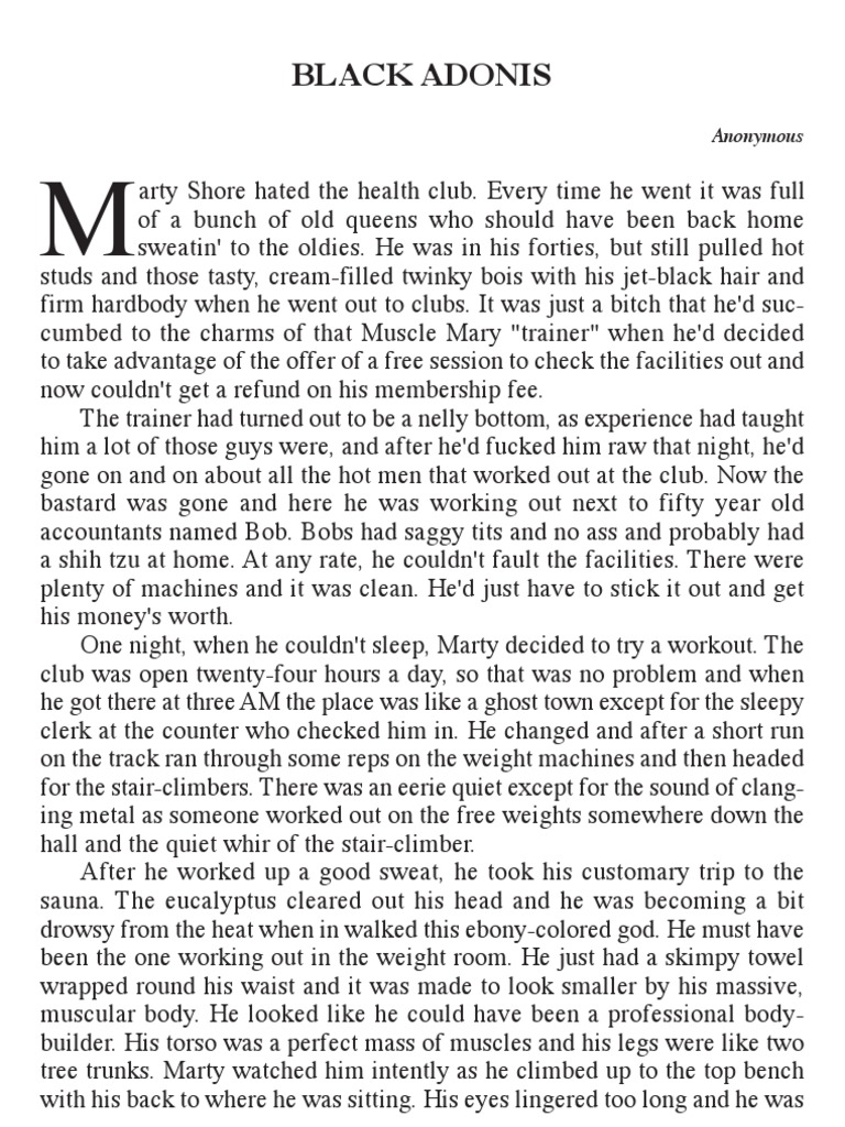 Black Adonis | PDF | Human Anatomy | Sports