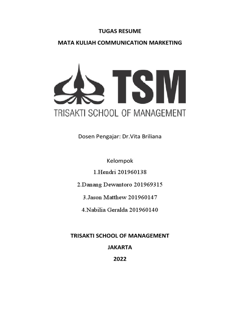 Resume Chapter 10 Marcom | PDF | Ilmu Sosial