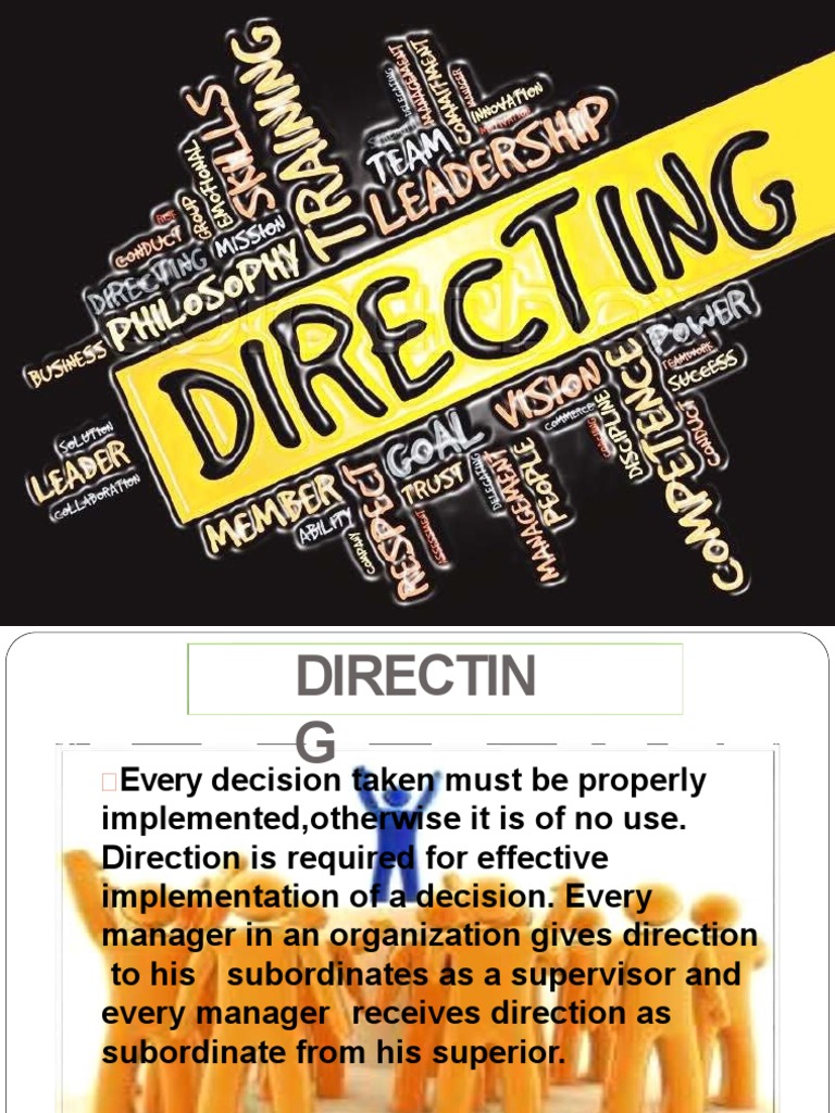 Directing | PDF | Leadership | Motivational