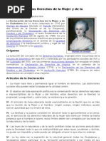 Olympe de Gouges - Declaración de Los Derechos de La Mujer y La ...