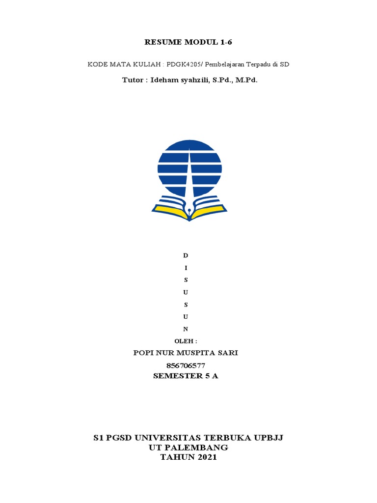 Contoh Resume Pembelajaran Terpadu | PDF