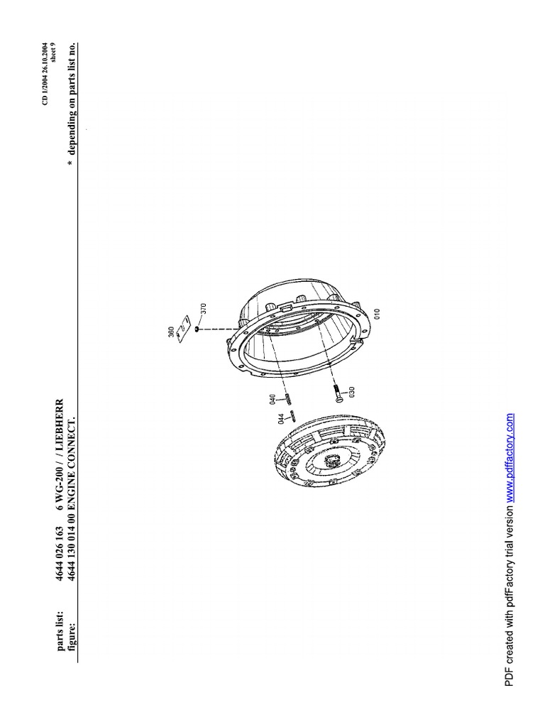 Catalogo Transmissao ZF 6wg-200 PL 4644 026 163 Liebherr Ltm-1050 | PDF