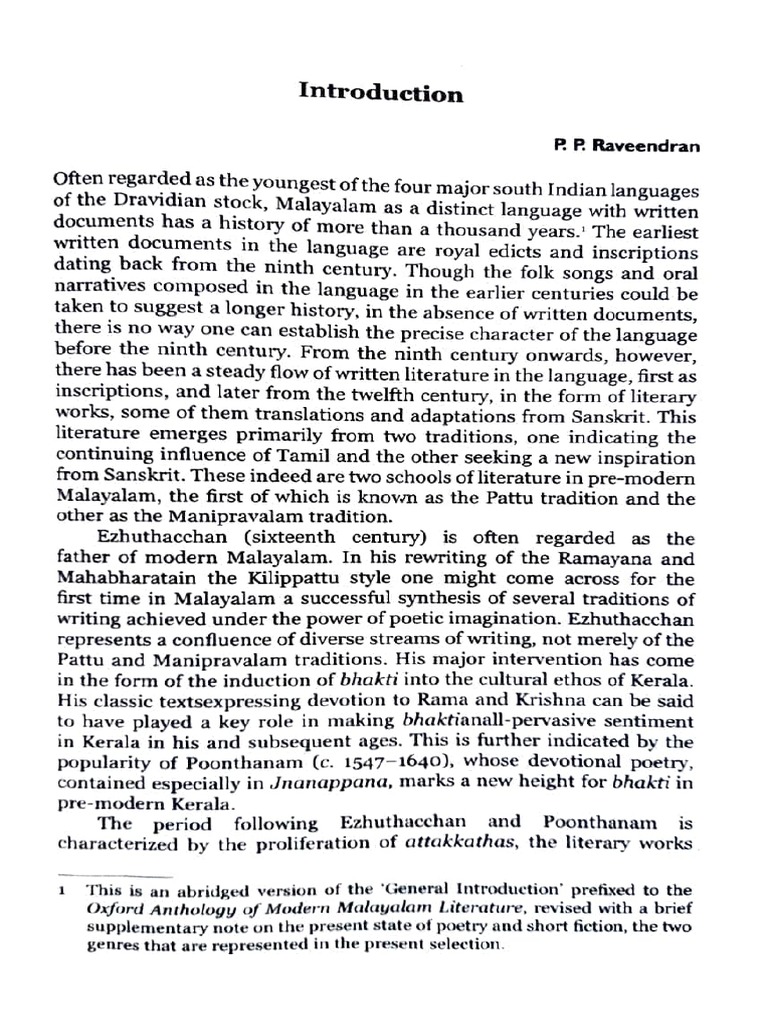 Introduction - P.P. Raveendran | PDF | Poetry | Sanskrit