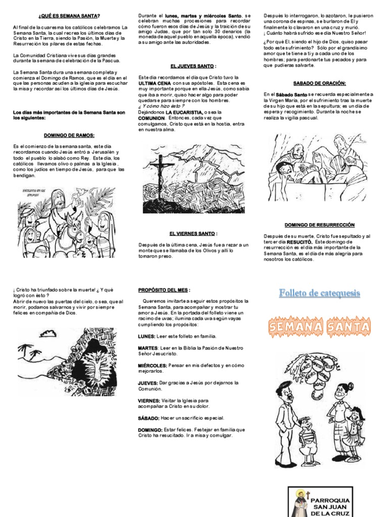 02 Folleto Semana Santa | PDF | Pascua de Resurrección | Jesús