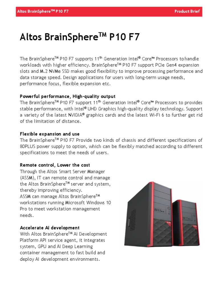 Altos - BrainSphere P10 F7 - 0001 | PDF | Graphics Processing Unit ...