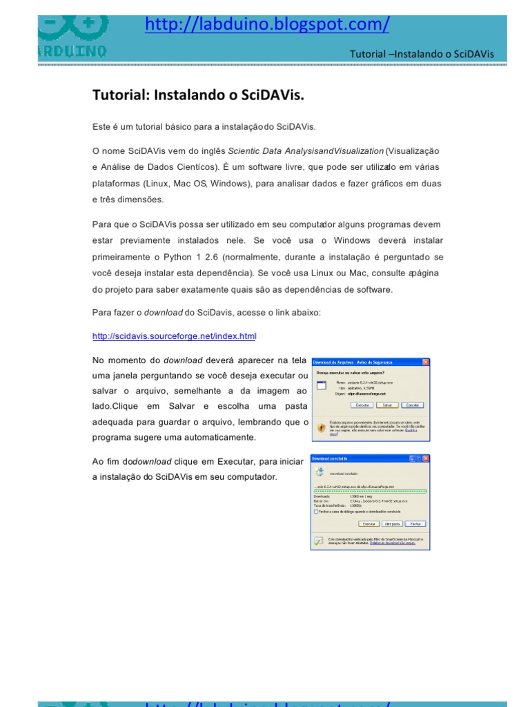 Tutorial Instalacao SciDAVis | PDF | Negócios | Computadores