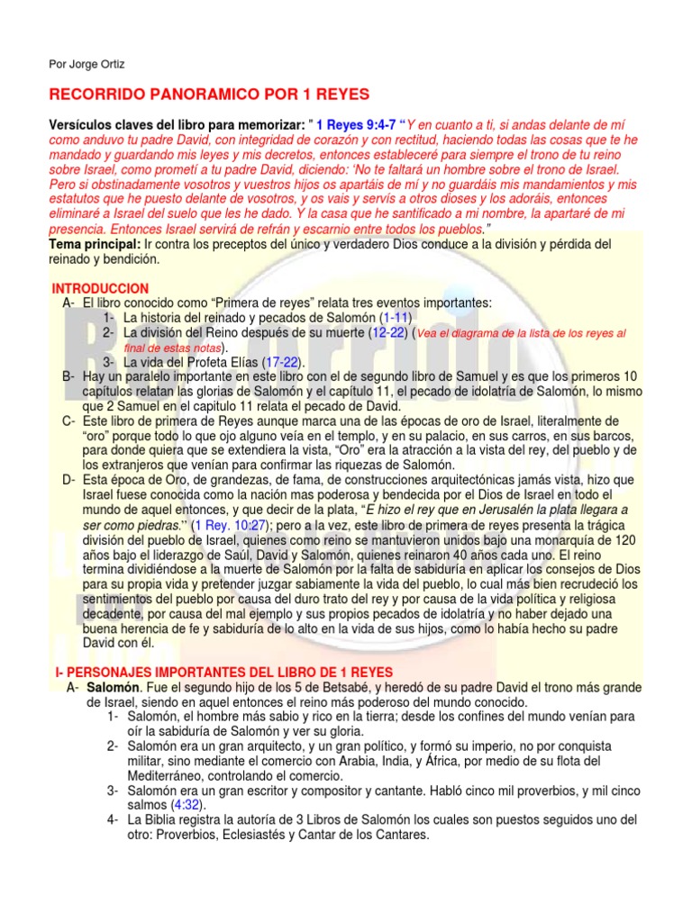 1 Reyes | Descargar gratis PDF | Libros de reyes | Elijah
