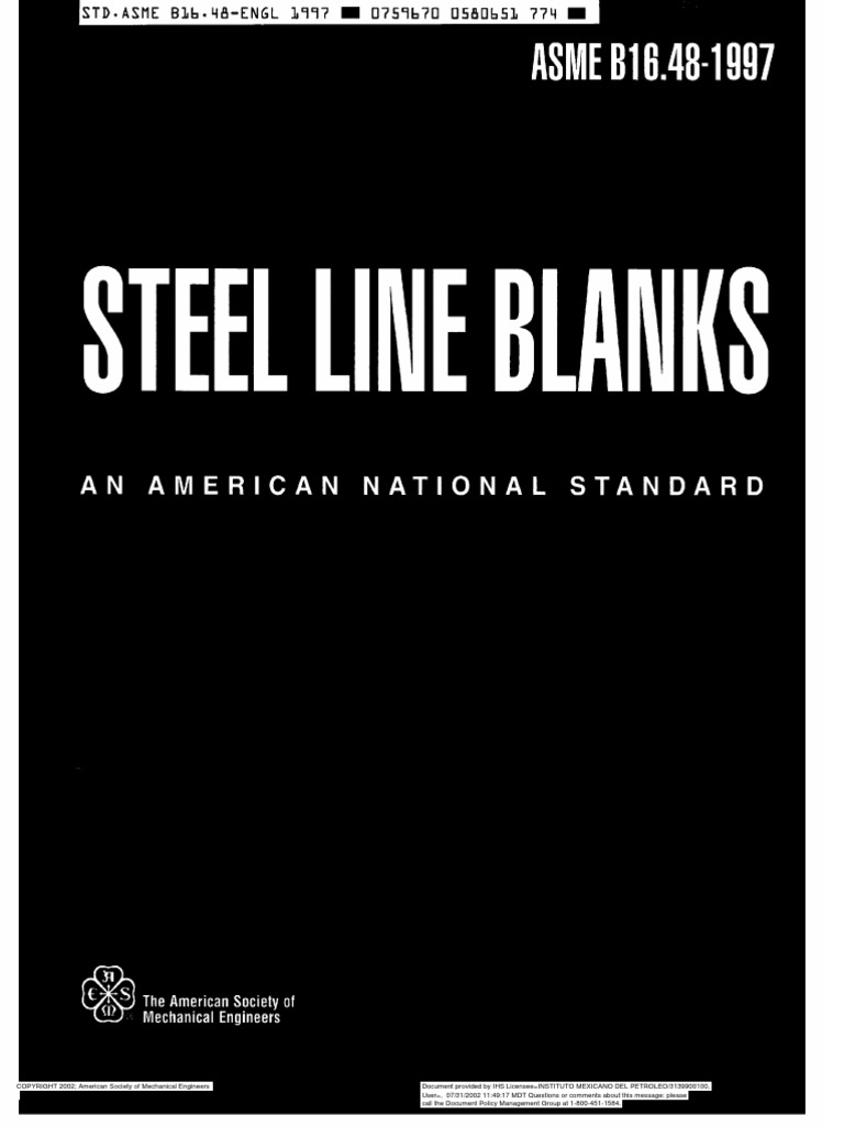 Asme B16.48 | PDF | Engineering | Clubs And Societies