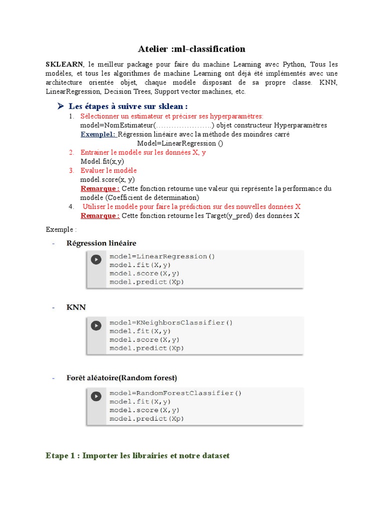 Atelier Sklearn | PDF